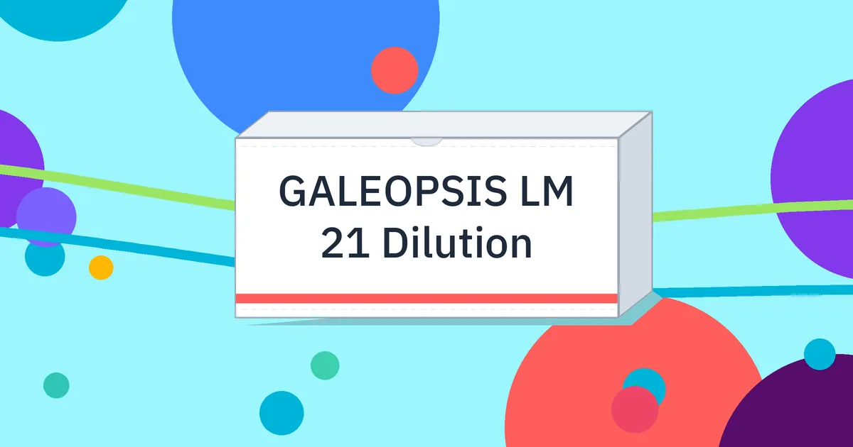 Symbolbild: Packung mit der Aufschrift GALEOPSIS LM 21 Dilution (PZN 13496310) – Verfügbarkeit und Bezug in Apotheken in Frankfurt am Main
