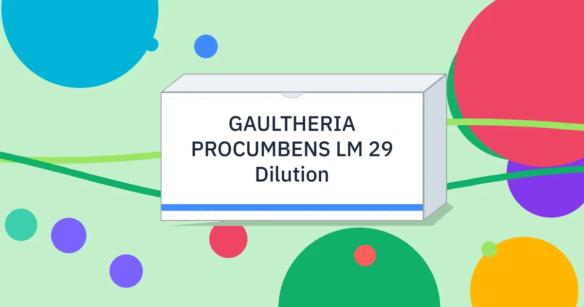 Symbolbild: Packung mit der Aufschrift GAULTHERIA PROCUMBENS LM 29 Dilution (PZN 13499194) – Verfügbarkeit und Bezug in Apotheken in Frankfurt am Main