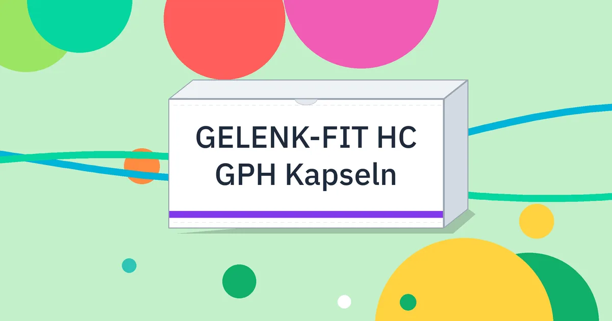 Symbolbild: Packung mit der Aufschrift GELENK-FIT HC GPH Kapseln (PZN 09323940) – Verfügbarkeit und Bezug in Apotheken in Frankfurt am Main