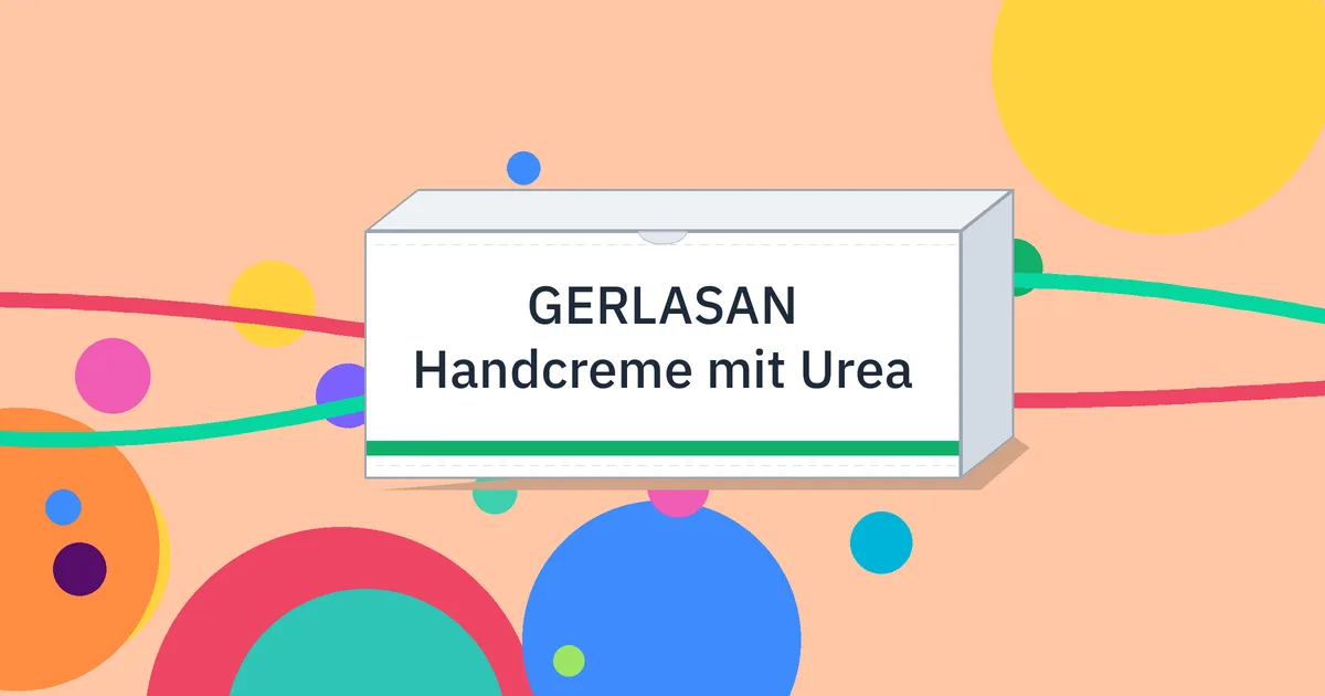 Symbolbild: Packung mit der Aufschrift GERLASAN Handcreme mit Urea (PZN 15740524) – Verfügbarkeit und Bezug in Apotheken in Frankfurt am Main