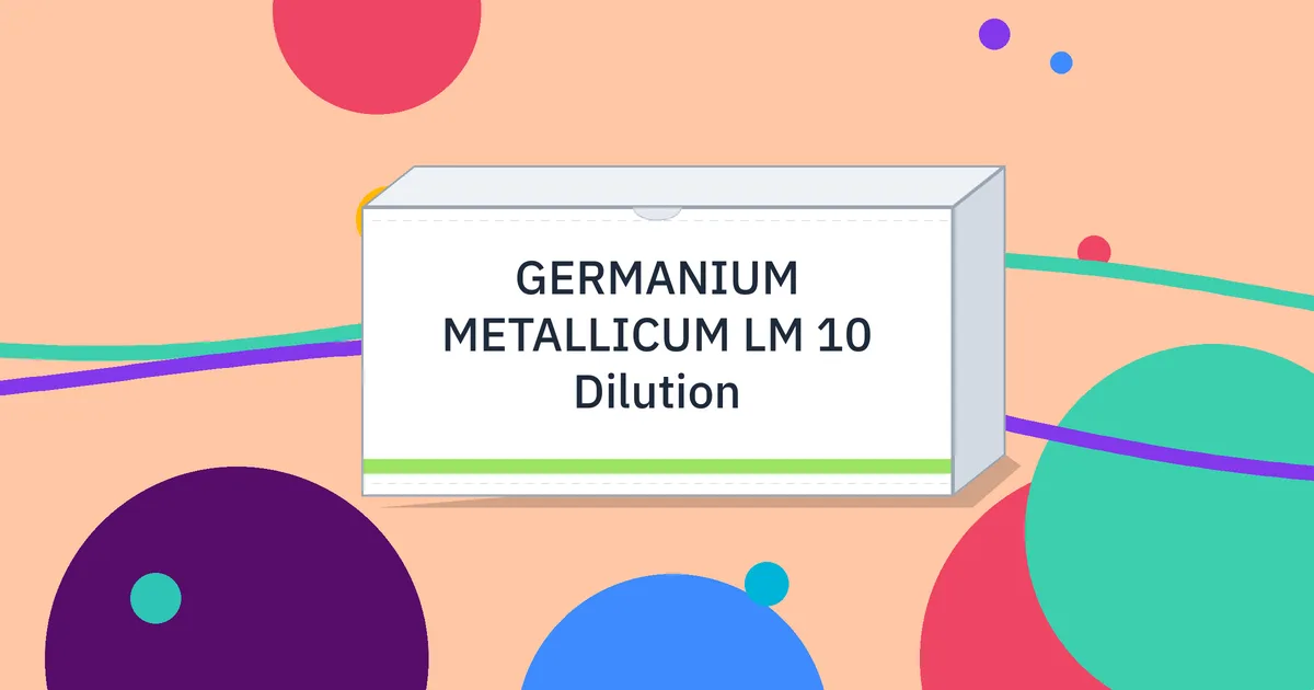 Symbolbild: Packung mit der Aufschrift GERMANIUM METALLICUM LM 10 Dilution (PZN 12877145) – Verfügbarkeit und Bezug in Apotheken in Frankfurt am Main