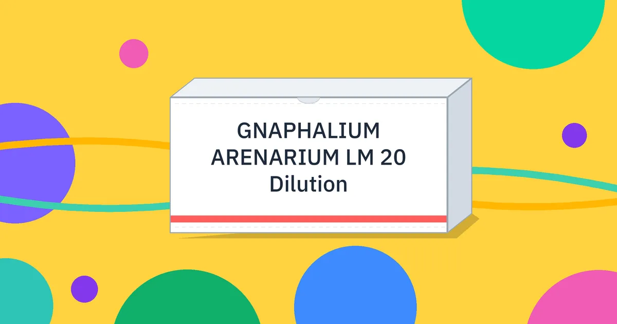 Symbolbild: Packung mit der Aufschrift GNAPHALIUM ARENARIUM LM 20 Dilution (PZN 13544730) – Verfügbarkeit und Bezug in Apotheken in Frankfurt am Main