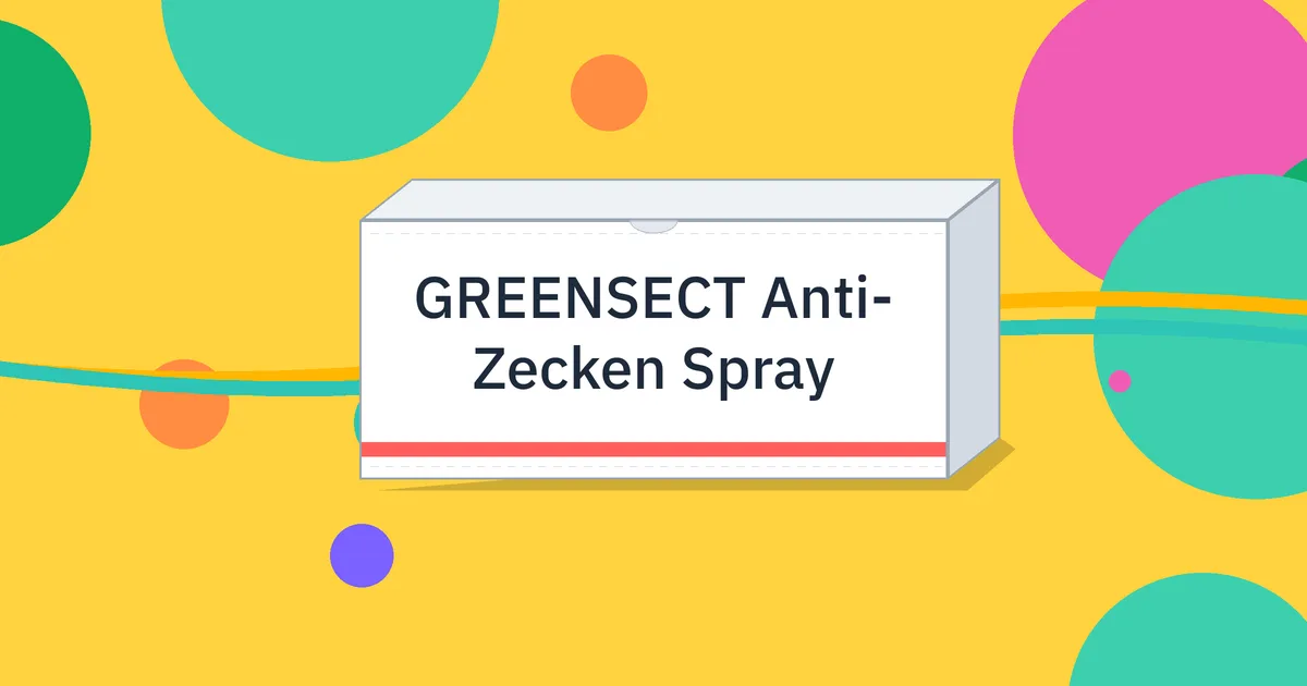 Symbolbild: Packung mit der Aufschrift GREENSECT Anti-Zecken Spray (PZN 16796320) – Verfügbarkeit und Bezug in Apotheken in Frankfurt am Main