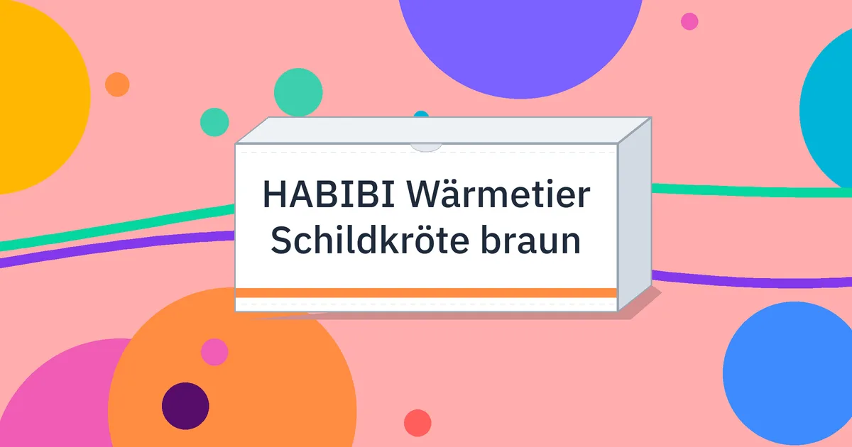 Symbolbild: Packung mit der Aufschrift HABIBI Wärmetier Schildkröte braun (PZN 15747354) – Verfügbarkeit und Bezug in Apotheken in Frankfurt am Main