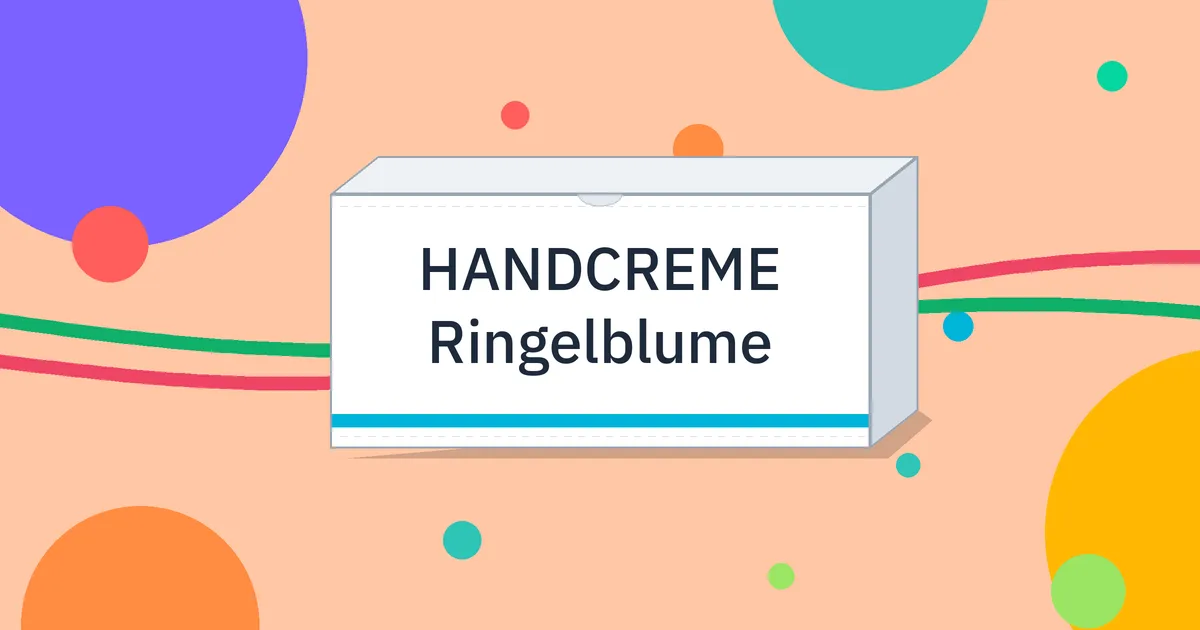 Symbolbild: Packung mit der Aufschrift HANDCREME Ringelblume (PZN 20368110) – Verfügbarkeit und Bezug in Apotheken in Frankfurt am Main