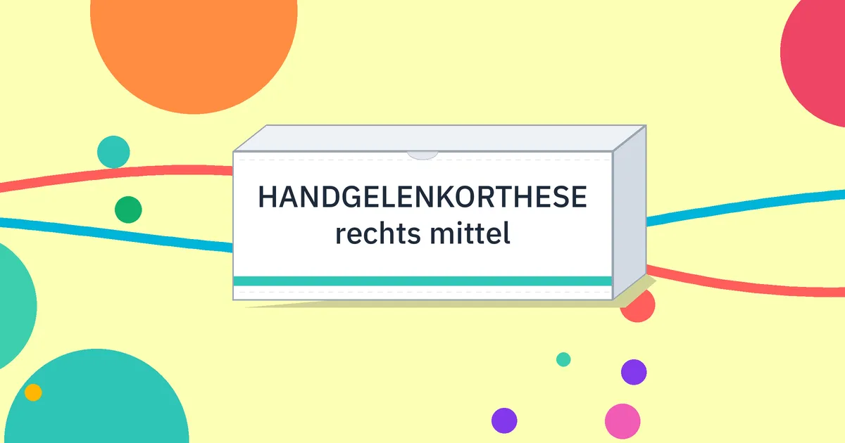 Symbolbild: Packung mit der Aufschrift HANDGELENKORTHESE rechts mittel (PZN 02641542) – Verfügbarkeit und Bezug in Apotheken in Frankfurt am Main