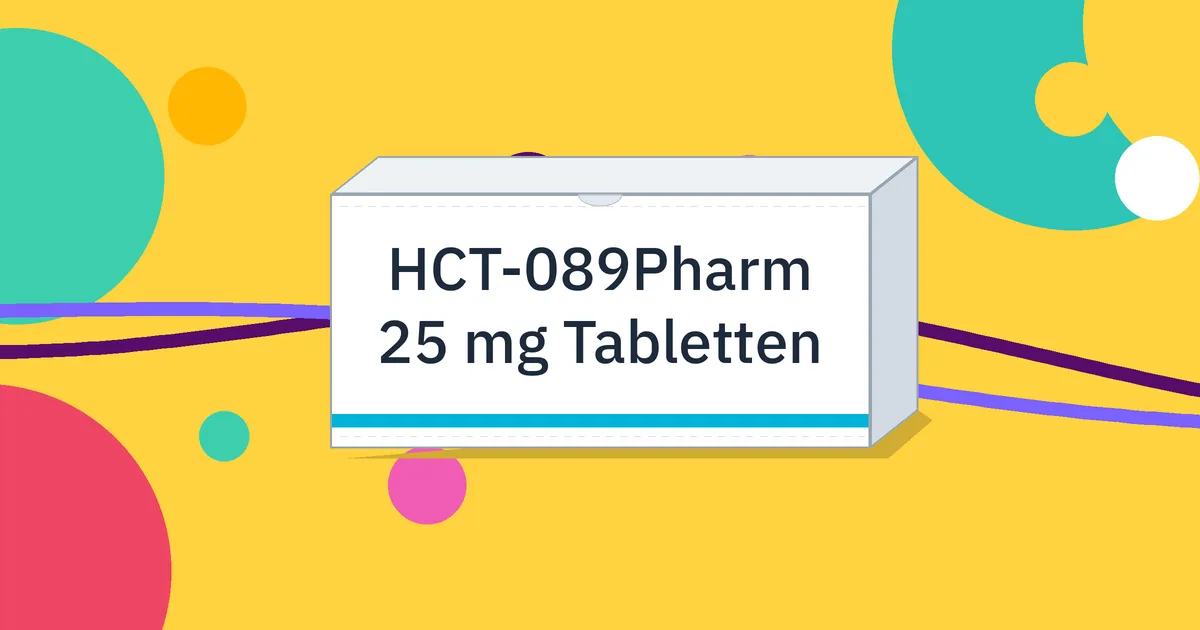 Symbolbild: Packung mit der Aufschrift HCT-089Pharm 25 mg Tabletten (PZN 18424930) – Verfügbarkeit und Bezug in Apotheken in Frankfurt am Main