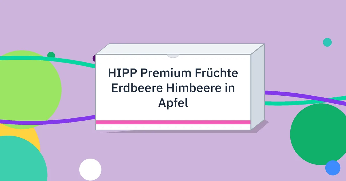 Symbolbild: Packung mit der Aufschrift HIPP Premium Früchte Erdbeere Himbeere in Apfel (PZN 18435945) – Verfügbarkeit und Bezug in Apotheken in Frankfurt am Main