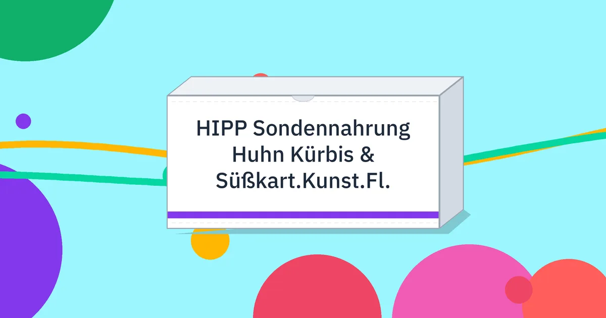 Symbolbild: Packung mit der Aufschrift HIPP Sondennahrung Huhn Kürbis & Süßkart.Kunst.Fl. (PZN 12896651) – Verfügbarkeit und Bezug in Apotheken in Frankfurt am Main