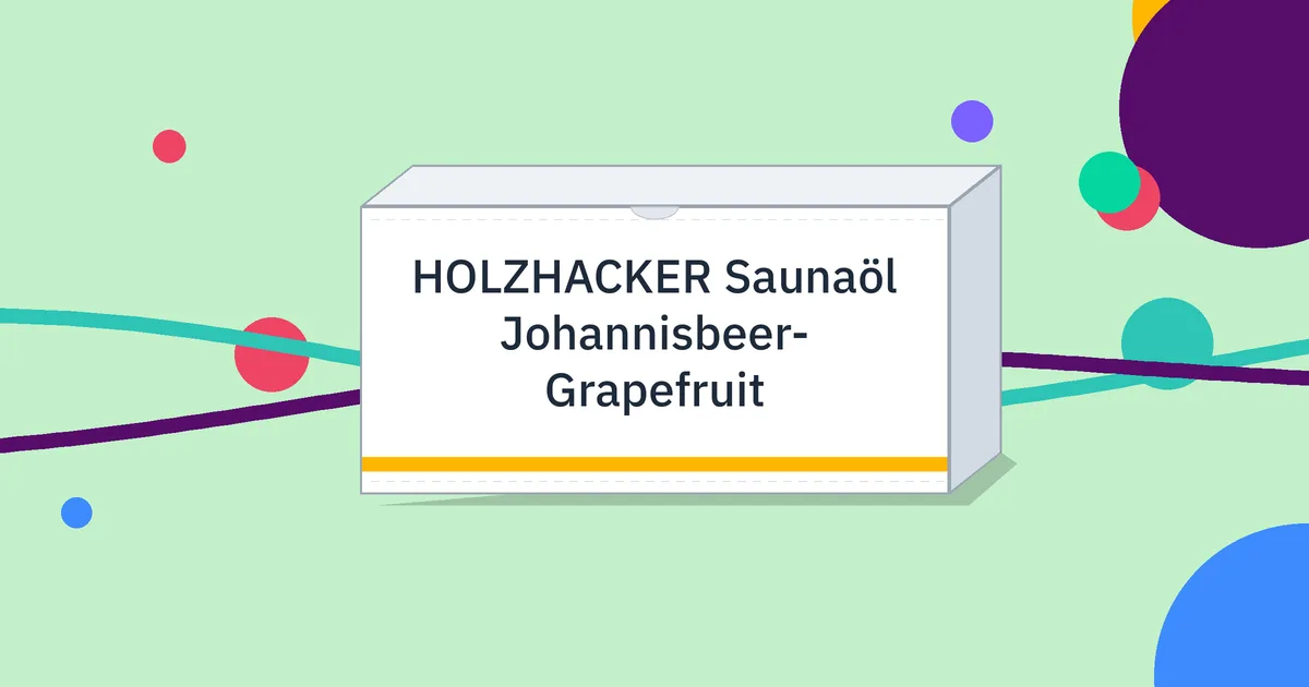 Symbolbild: Packung mit der Aufschrift HOLZHACKER Saunaöl Johannisbeer-Grapefruit (PZN 20892963) – Verfügbarkeit und Bezug in Apotheken in Frankfurt am Main
