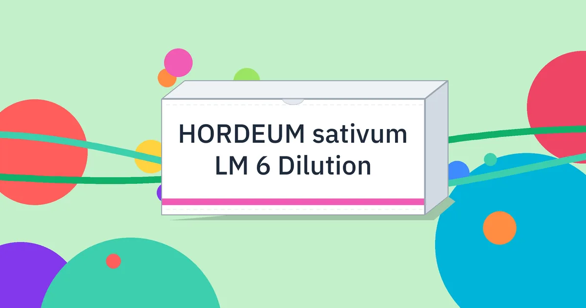 Symbolbild: Packung mit der Aufschrift HORDEUM sativum LM 6 Dilution (PZN 13555768) – Verfügbarkeit und Bezug in Apotheken in Frankfurt am Main