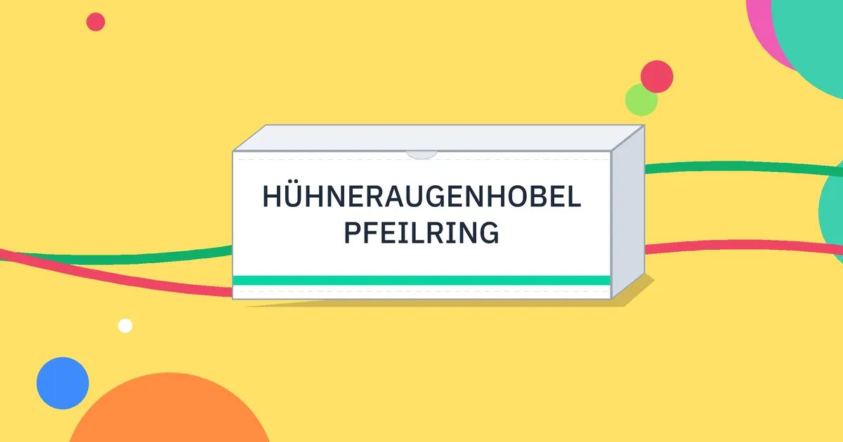Symbolbild: Packung mit der Aufschrift HÜHNERAUGENHOBEL PFEILRING (PZN 10191739) – Verfügbarkeit und Bezug in Apotheken in Frankfurt am Main