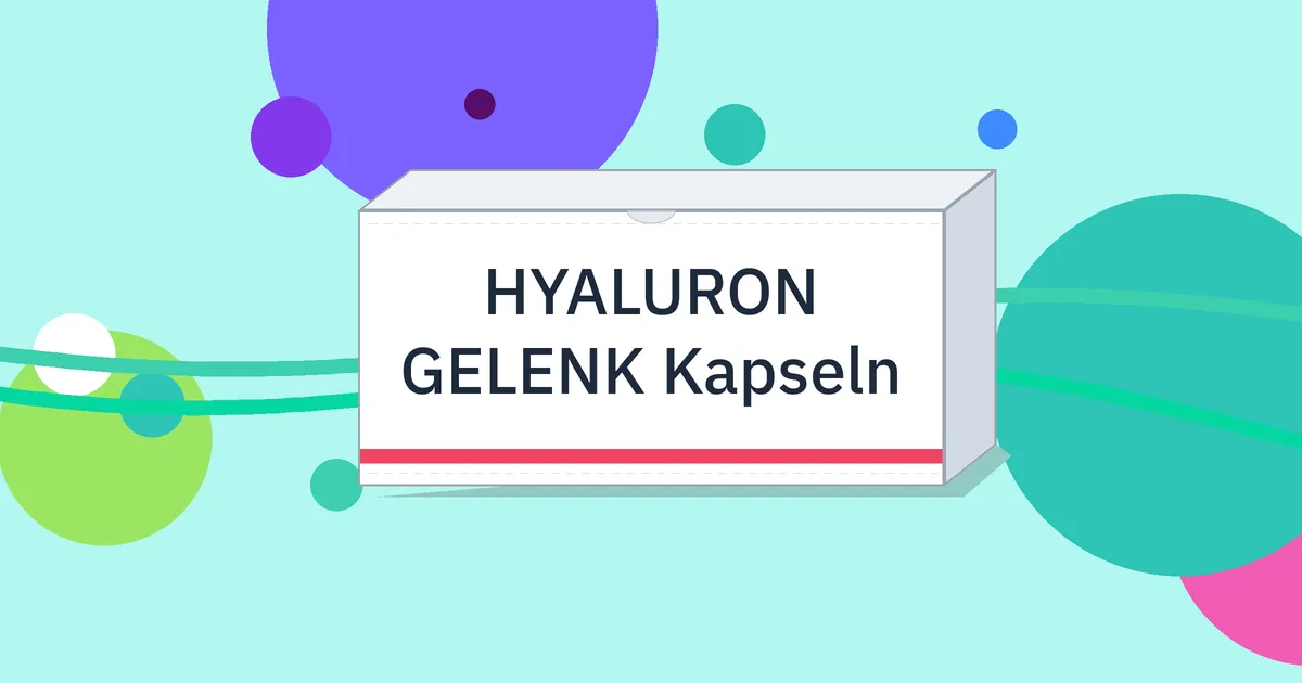 Symbolbild: Packung mit der Aufschrift HYALURON GELENK Kapseln (PZN 09094824) – Verfügbarkeit und Bezug in Apotheken in Frankfurt am Main