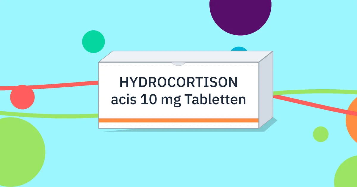 Symbolbild: Packung mit der Aufschrift HYDROCORTISON acis 10 mg Tabletten (PZN 00108855) – Verfügbarkeit und Bezug in Apotheken in Frankfurt am Main