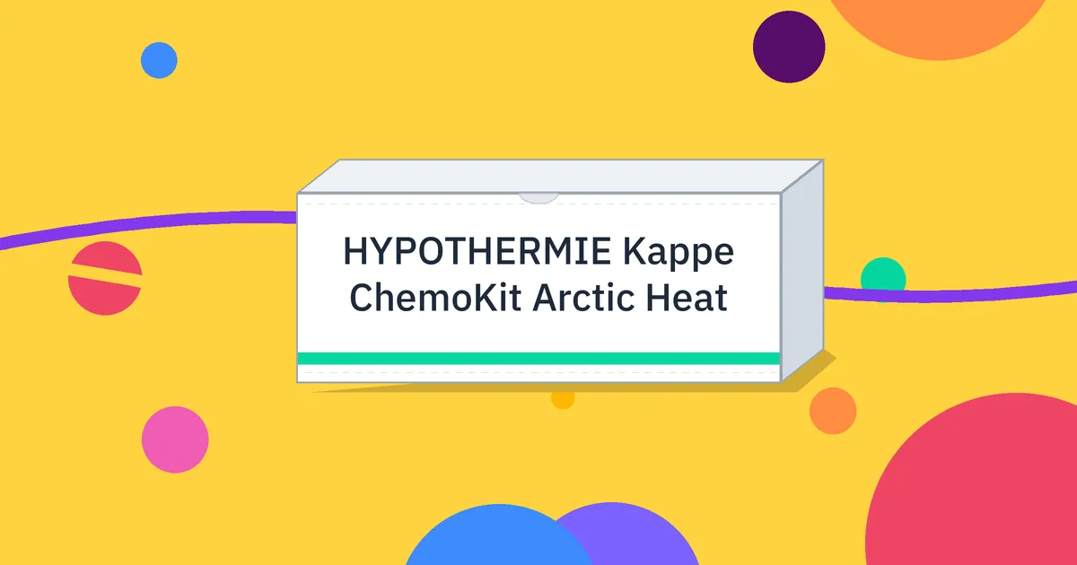 Symbolbild: Packung mit der Aufschrift HYPOTHERMIE Kappe ChemoKit Arctic Heat (PZN 20392232) – Verfügbarkeit und Bezug in Apotheken in Frankfurt am Main