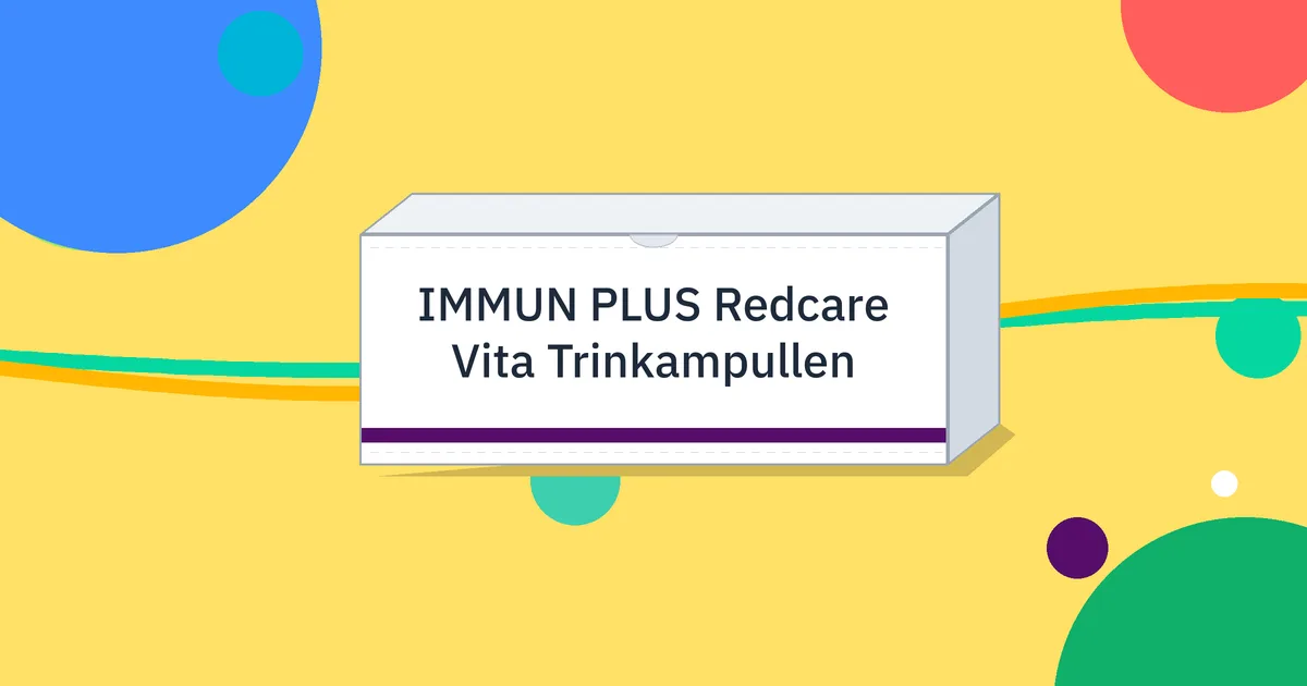 Symbolbild: Packung mit der Aufschrift IMMUN PLUS Redcare Vita Trinkampullen (PZN 17268741) – Verfügbarkeit und Bezug in Apotheken in Frankfurt am Main