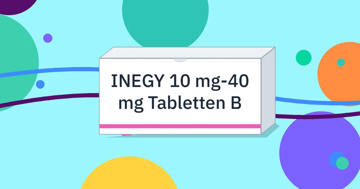 Symbolbild: Packung mit der Aufschrift INEGY 10 mg-40 mg Tabletten B (PZN 11522368) – Verfügbarkeit und Bezug in Apotheken in Frankfurt am Main