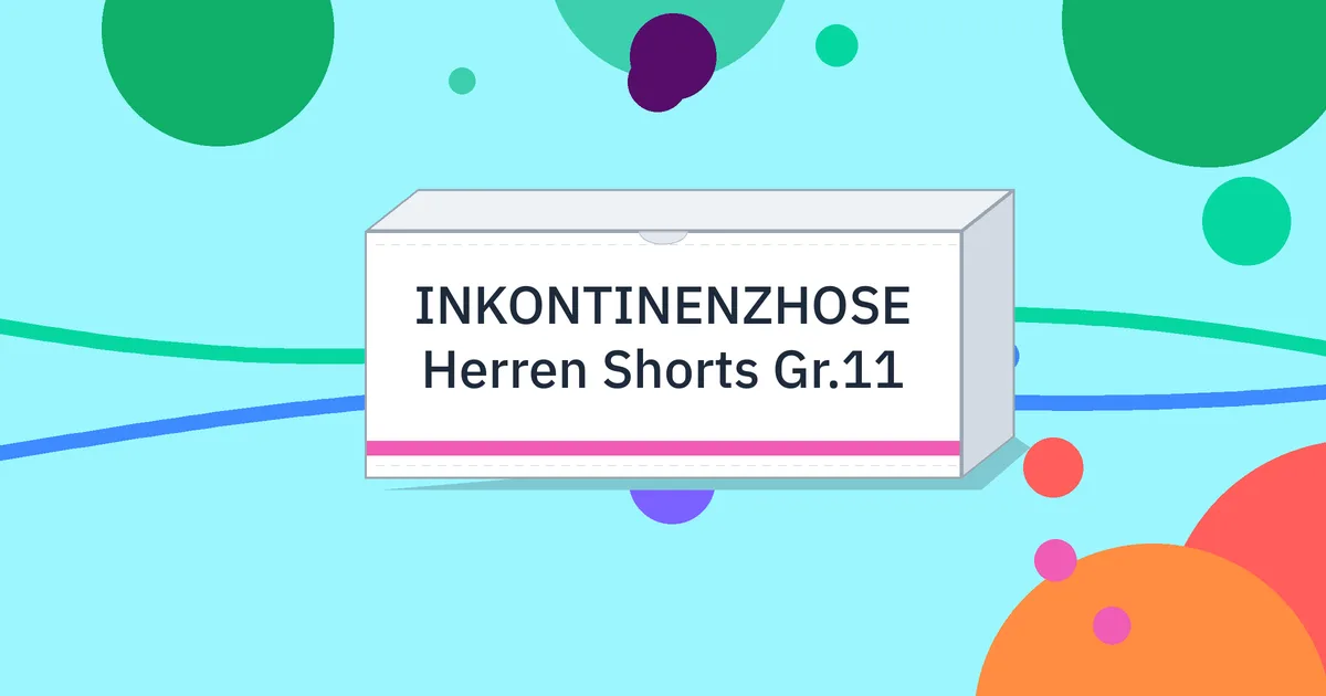 Symbolbild: Packung mit der Aufschrift INKONTINENZHOSE Herren Shorts Gr.11 (PZN 02450291) – Verfügbarkeit und Bezug in Apotheken in Frankfurt am Main