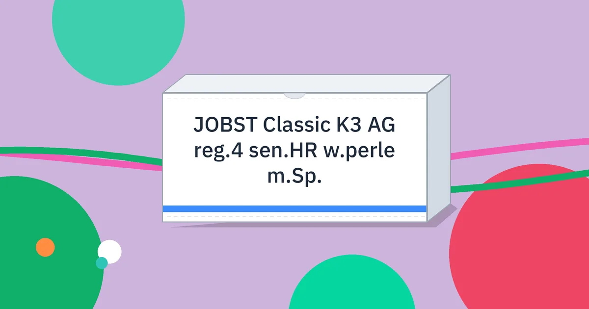 Symbolbild: Packung mit der Aufschrift JOBST Classic K3 AG reg.4 sen.HR w.perle m.Sp. (PZN 17957699) – Verfügbarkeit und Bezug in Apotheken in Frankfurt am Main