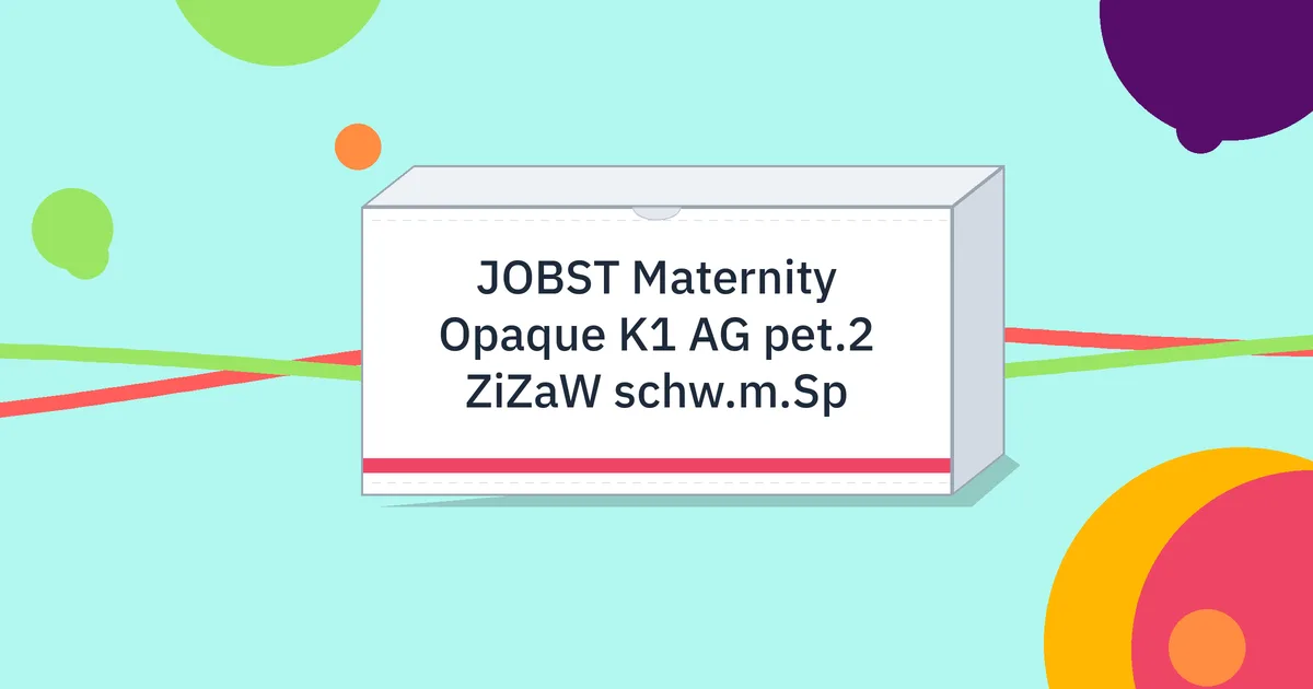 Symbolbild: Packung mit der Aufschrift JOBST Maternity Opaque K1 AG pet.2 ZiZaW schw.m.Sp (PZN 15852737) – Verfügbarkeit und Bezug in Apotheken in Frankfurt am Main
