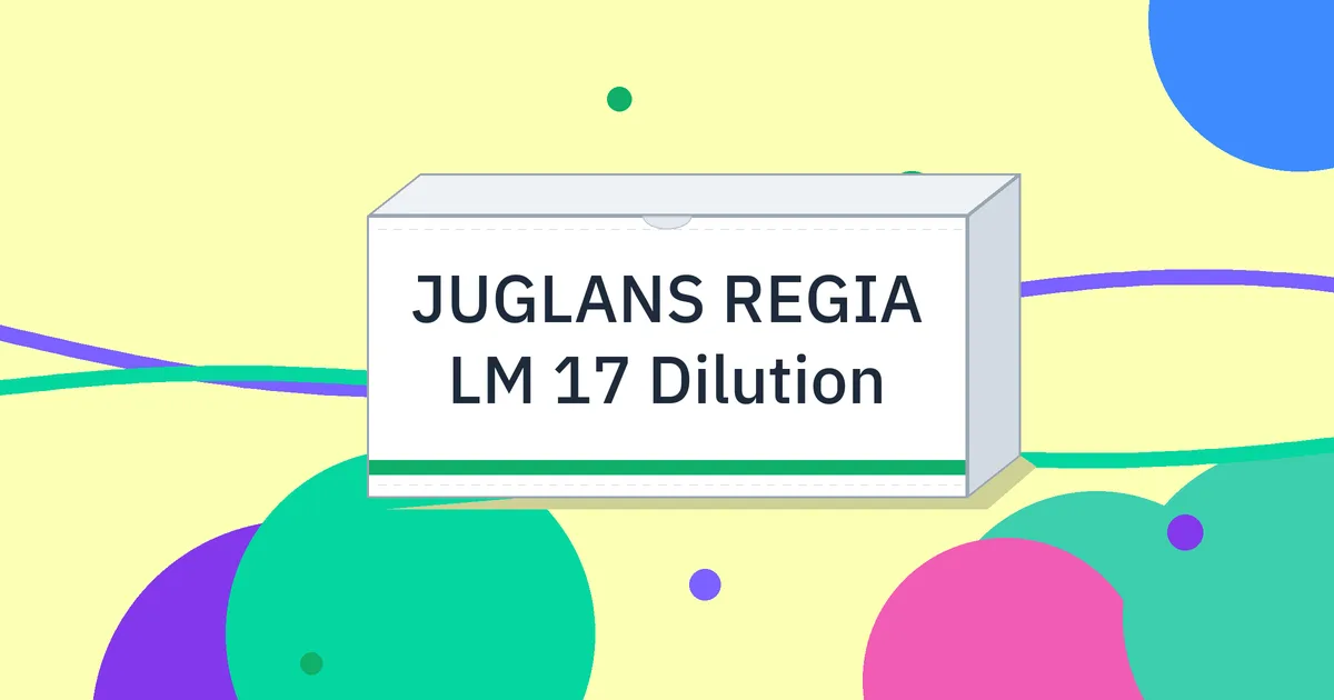 Symbolbild: Packung mit der Aufschrift JUGLANS REGIA LM 17 Dilution (PZN 12916187) – Verfügbarkeit und Bezug in Apotheken in Frankfurt am Main