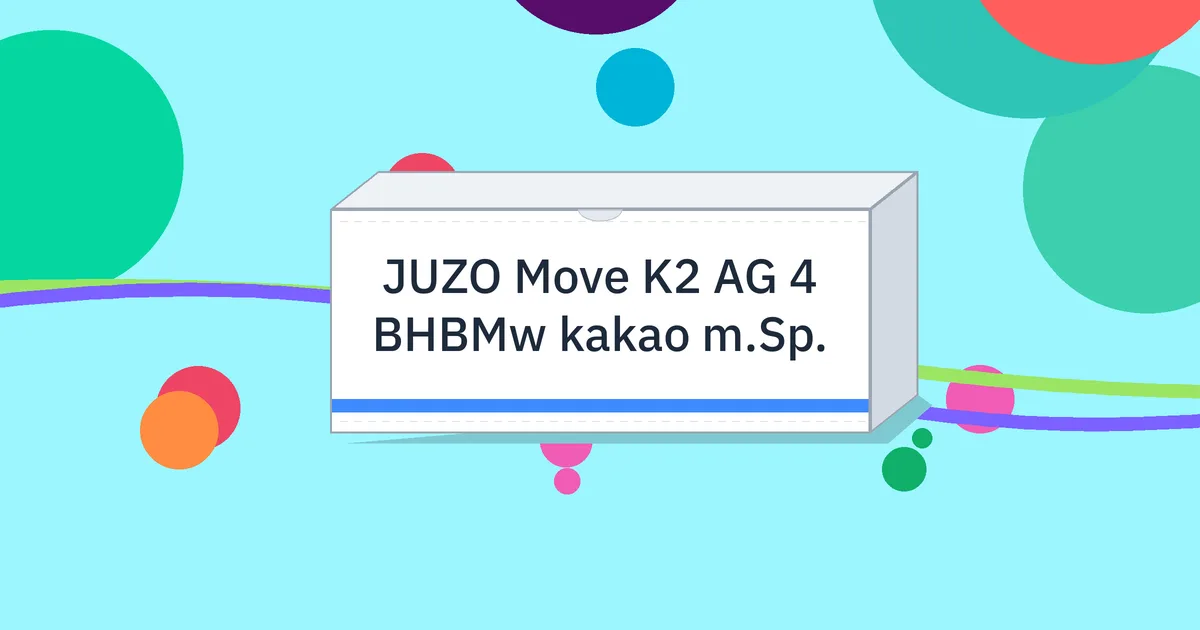 Symbolbild: Packung mit der Aufschrift JUZO Move K2 AG 4 BHBMw kakao m.Sp. (PZN 18556577) – Verfügbarkeit und Bezug in Apotheken in Frankfurt am Main