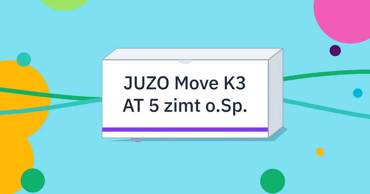 Symbolbild: Packung mit der Aufschrift JUZO Move K3 AT 5 zimt o.Sp. (PZN 20678402) – Verfügbarkeit und Bezug in Apotheken in Frankfurt am Main
