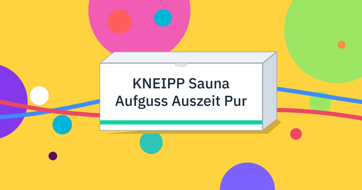 Symbolbild: Packung mit der Aufschrift KNEIPP Sauna Aufguss Auszeit Pur (PZN 05369891) – Verfügbarkeit und Bezug in Apotheken in Frankfurt am Main