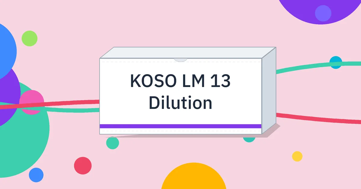 Symbolbild: Packung mit der Aufschrift KOSO LM 13 Dilution (PZN 13519873) – Verfügbarkeit und Bezug in Apotheken in Frankfurt am Main
