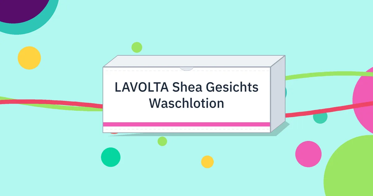 Symbolbild: Packung mit der Aufschrift LAVOLTA Shea Gesichts Waschlotion (PZN 07214626) – Verfügbarkeit und Bezug in Apotheken in Frankfurt am Main