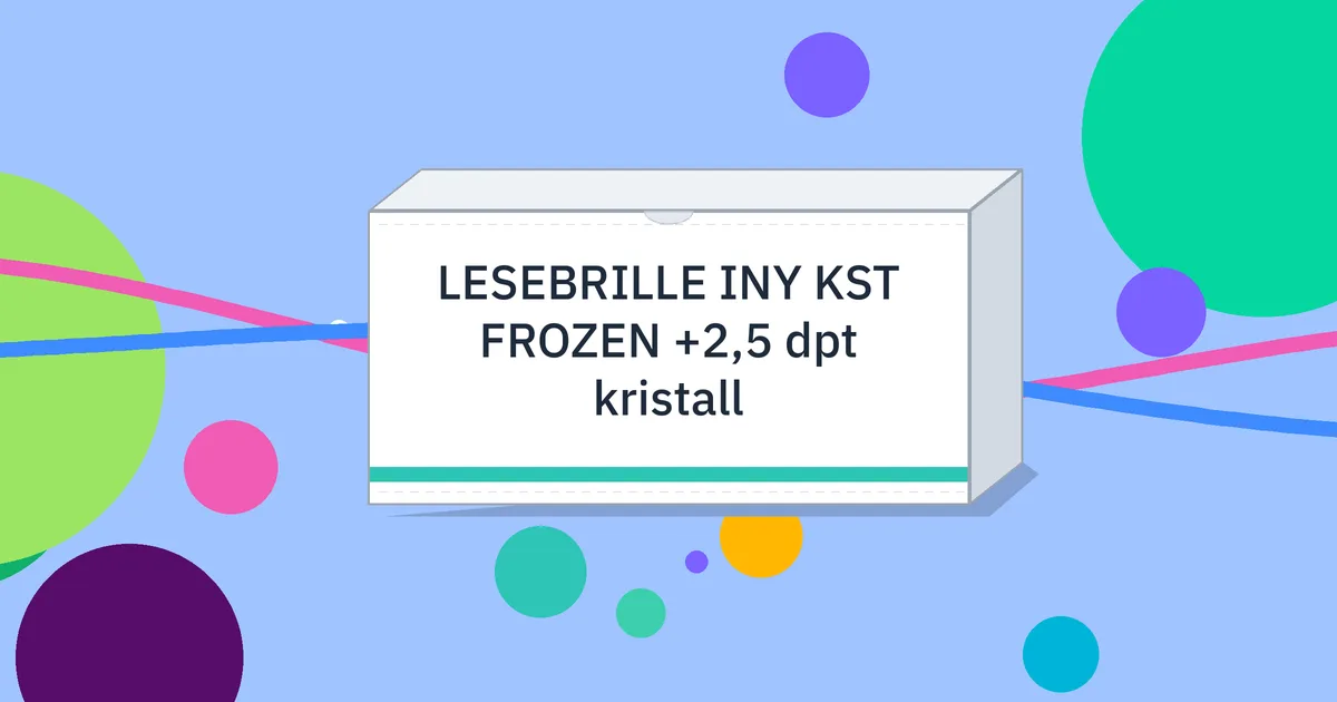 Symbolbild: Packung mit der Aufschrift LESEBRILLE INY KST FROZEN +2,5 dpt kristall (PZN 19941426) – Verfügbarkeit und Bezug in Apotheken in Frankfurt am Main