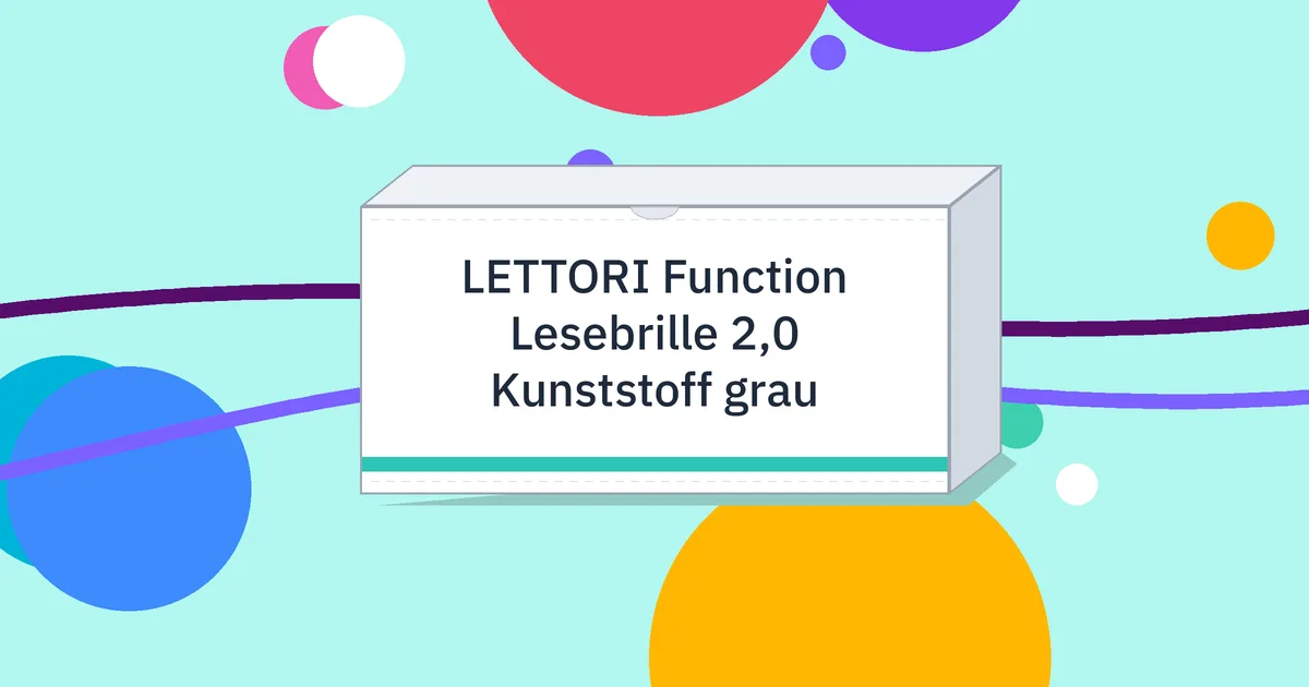 Symbolbild: Packung mit der Aufschrift LETTORI Function Lesebrille 2,0 Kunststoff grau (PZN 11056825) – Verfügbarkeit und Bezug in Apotheken in Frankfurt am Main