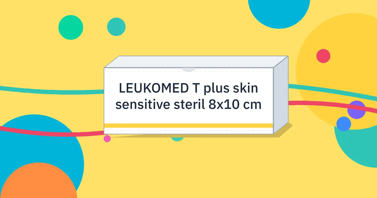 Symbolbild: Packung mit der Aufschrift LEUKOMED T plus skin sensitive steril 8x10 cm (PZN 18730118) – Verfügbarkeit und Bezug in Apotheken in Frankfurt am Main
