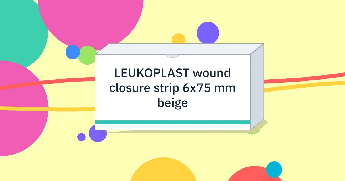 Symbolbild: Packung mit der Aufschrift LEUKOPLAST wound closure strip 6x75 mm beige (PZN 17875808) – Verfügbarkeit und Bezug in Apotheken in Frankfurt am Main