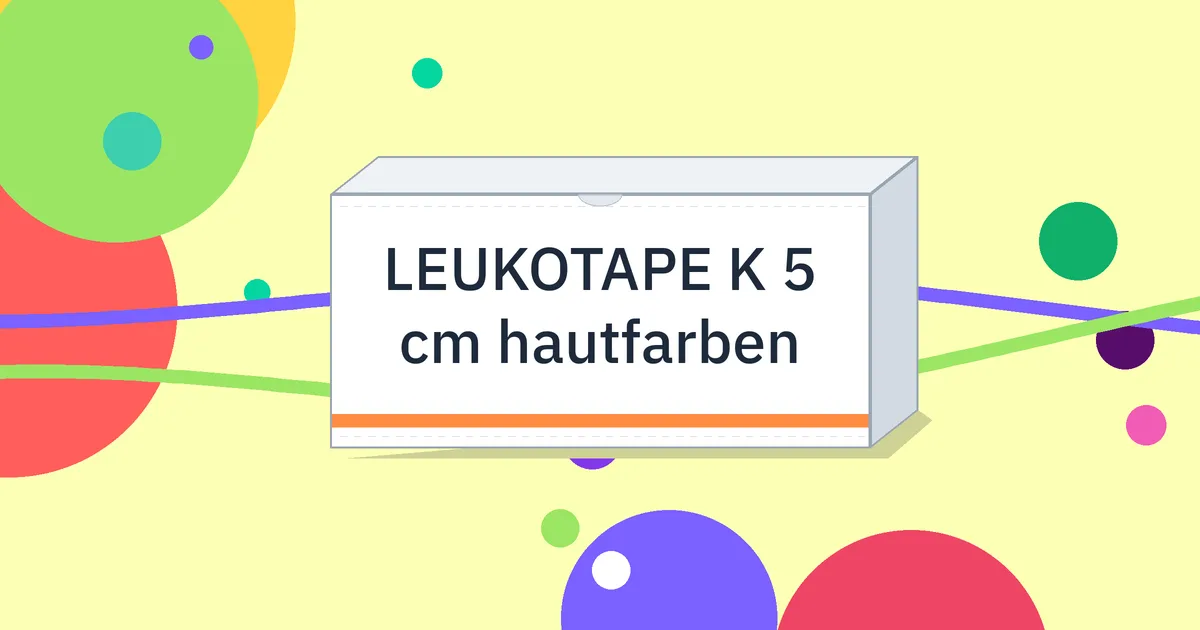 Symbolbild: Packung mit der Aufschrift LEUKOTAPE K 5 cm hautfarben (PZN 01907357) – Verfügbarkeit und Bezug in Apotheken in Frankfurt am Main