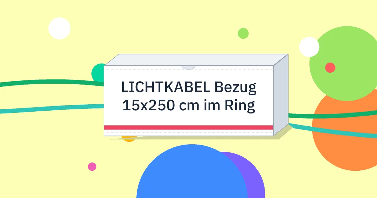 Symbolbild: Packung mit der Aufschrift LICHTKABEL Bezug 15x250 cm im Ring (PZN 07599684) – Verfügbarkeit und Bezug in Apotheken in Frankfurt am Main