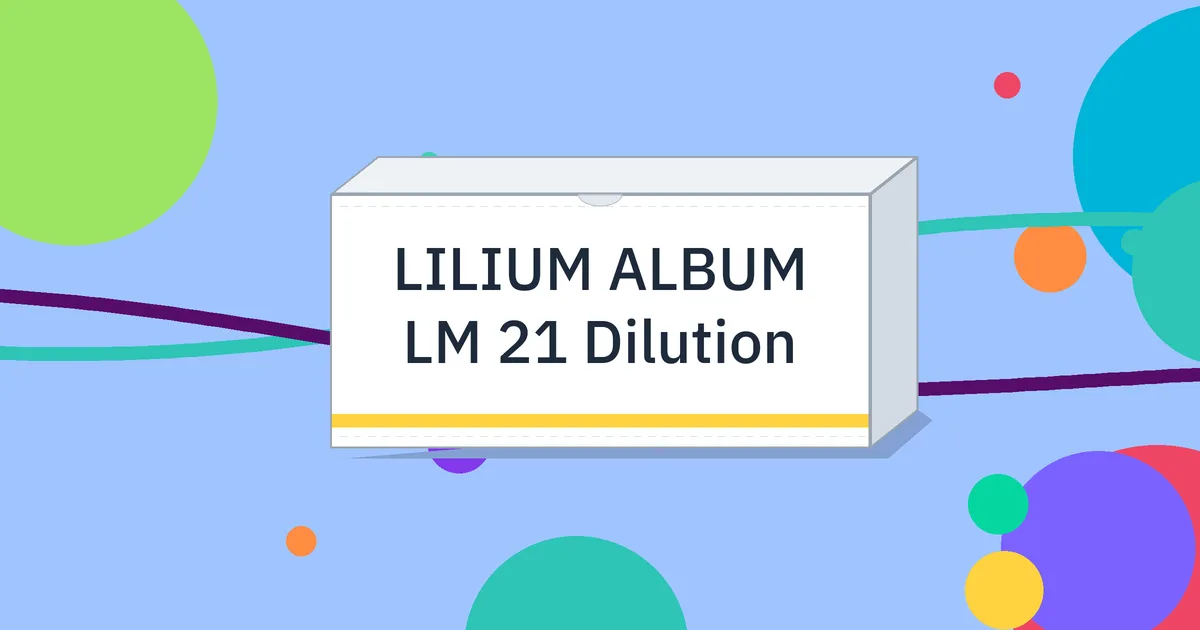 Symbolbild: Packung mit der Aufschrift LILIUM ALBUM LM 21 Dilution (PZN 12930767) – Verfügbarkeit und Bezug in Apotheken in Frankfurt am Main