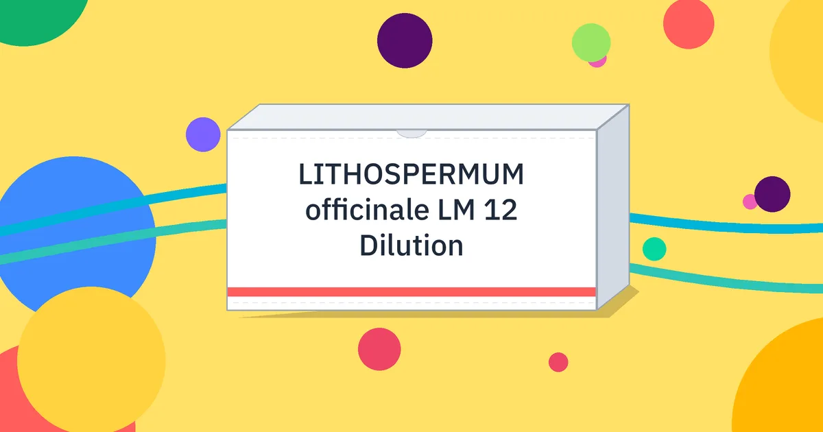 Symbolbild: Packung mit der Aufschrift LITHOSPERMUM officinale LM 12 Dilution (PZN 13532023) – Verfügbarkeit und Bezug in Apotheken in Frankfurt am Main