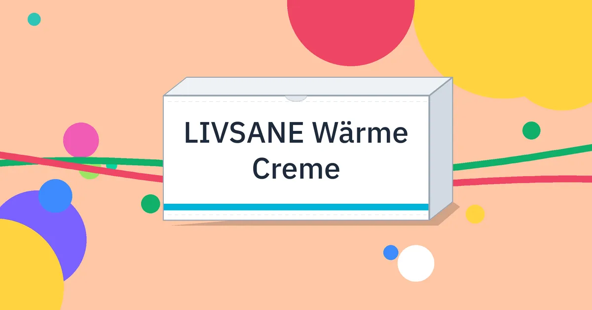 Symbolbild: Packung mit der Aufschrift LIVSANE Wärme Creme (PZN 13716941) – Verfügbarkeit und Bezug in Apotheken in Frankfurt am Main