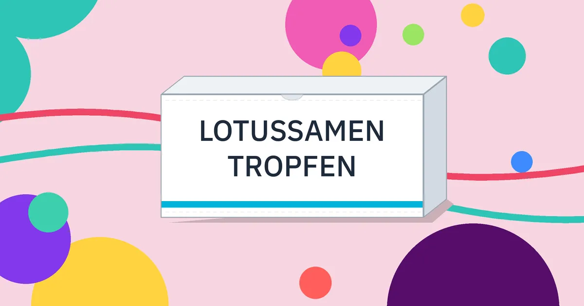 Symbolbild: Packung mit der Aufschrift LOTUSSAMEN TROPFEN (PZN 14128181) – Verfügbarkeit und Bezug in Apotheken in Frankfurt am Main