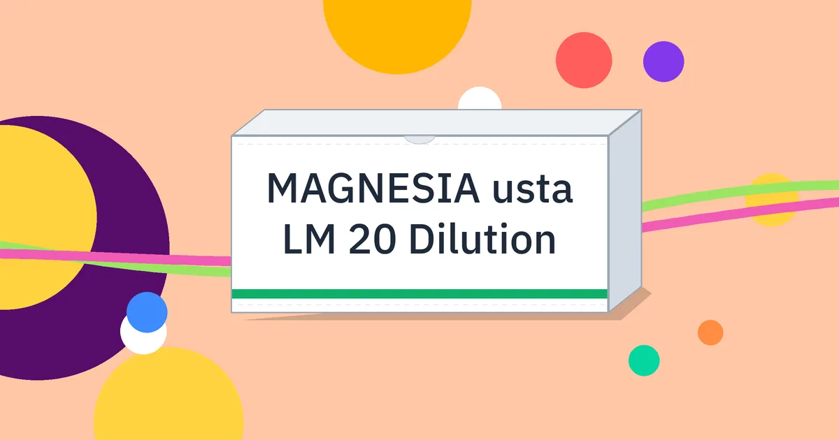 Symbolbild: Packung mit der Aufschrift MAGNESIA usta LM 20 Dilution (PZN 13539031) – Verfügbarkeit und Bezug in Apotheken in Frankfurt am Main