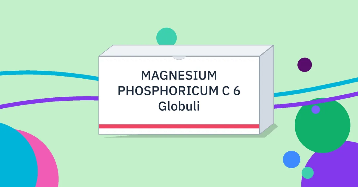 Symbolbild: Packung mit der Aufschrift MAGNESIUM PHOSPHORICUM C 6 Globuli (PZN 16670487) – Verfügbarkeit und Bezug in Apotheken in Frankfurt am Main