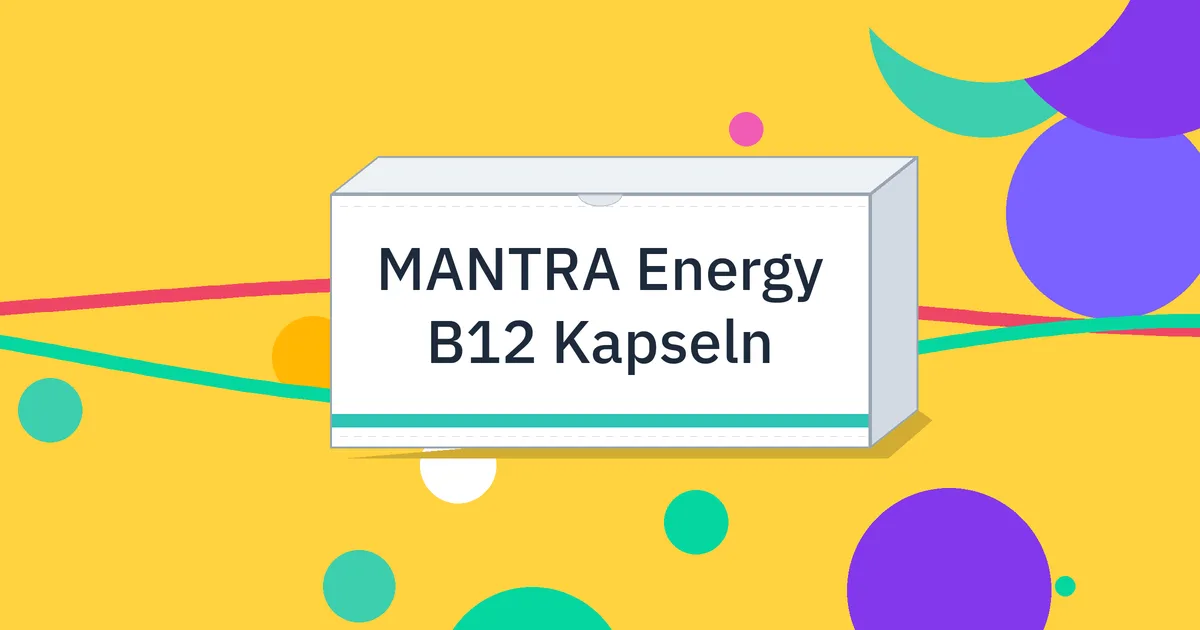 Symbolbild: Packung mit der Aufschrift MANTRA Energy B12 Kapseln (PZN 03232159) – Verfügbarkeit und Bezug in Apotheken in Frankfurt am Main