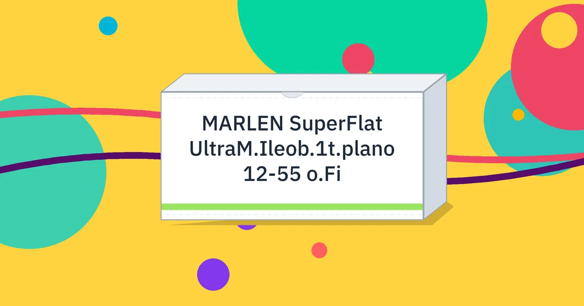 Symbolbild: Packung mit der Aufschrift MARLEN SuperFlat UltraM.Ileob.1t.plano 12-55 o.Fi (PZN 14407722) – Verfügbarkeit und Bezug in Apotheken in Frankfurt am Main