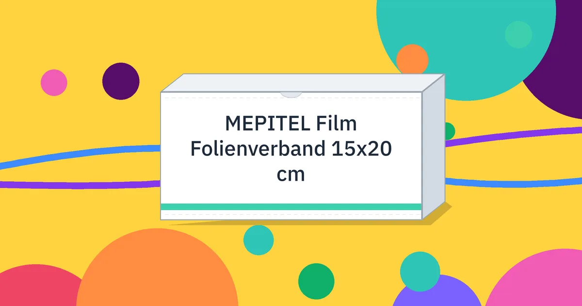 Symbolbild: Packung mit der Aufschrift MEPITEL Film Folienverband 15x20 cm (PZN 09935399) – Verfügbarkeit und Bezug in Apotheken in Frankfurt am Main