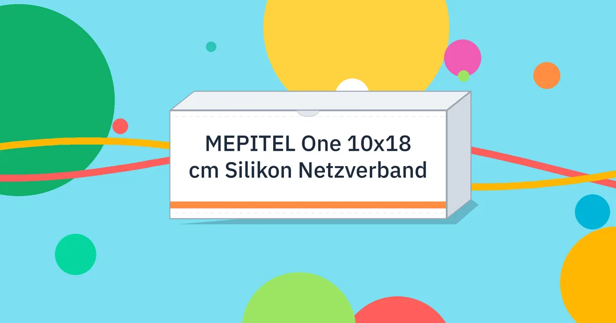 Symbolbild: Packung mit der Aufschrift MEPITEL One 10x18 cm Silikon Netzverband (PZN 11003094) – Verfügbarkeit und Bezug in Apotheken in Frankfurt am Main