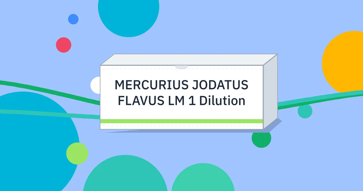 Symbolbild: Packung mit der Aufschrift MERCURIUS JODATUS FLAVUS LM 1 Dilution (PZN 12951692) – Verfügbarkeit und Bezug in Apotheken in Frankfurt am Main
