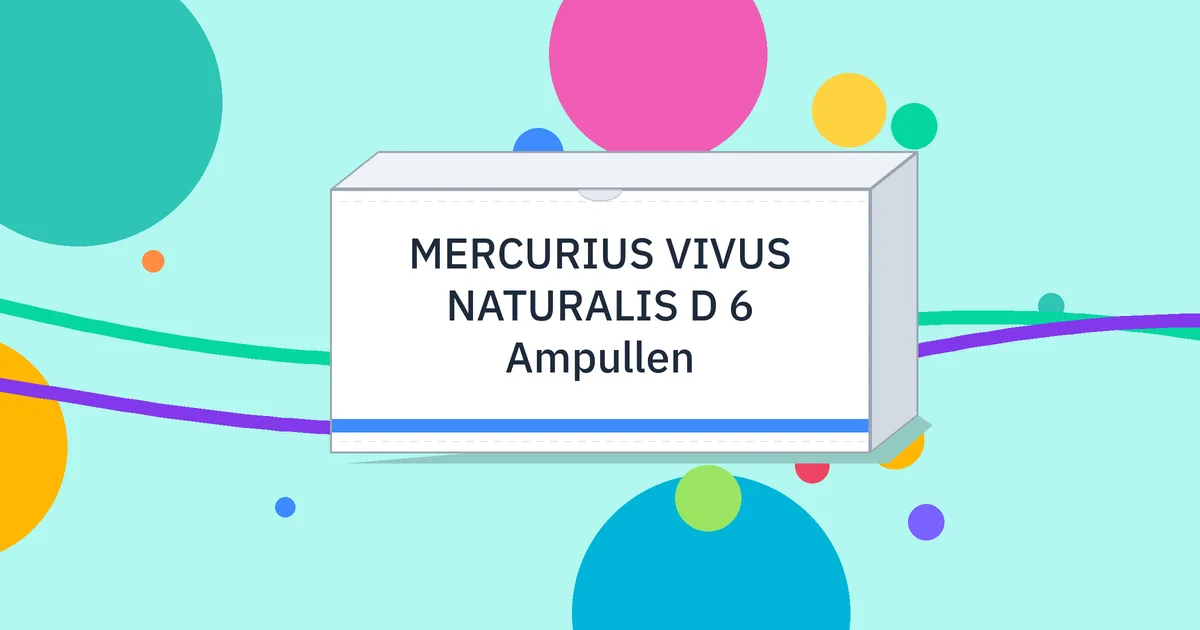 Symbolbild: Packung mit der Aufschrift MERCURIUS VIVUS NATURALIS D 6 Ampullen (PZN 01624346) – Verfügbarkeit und Bezug in Apotheken in Frankfurt am Main