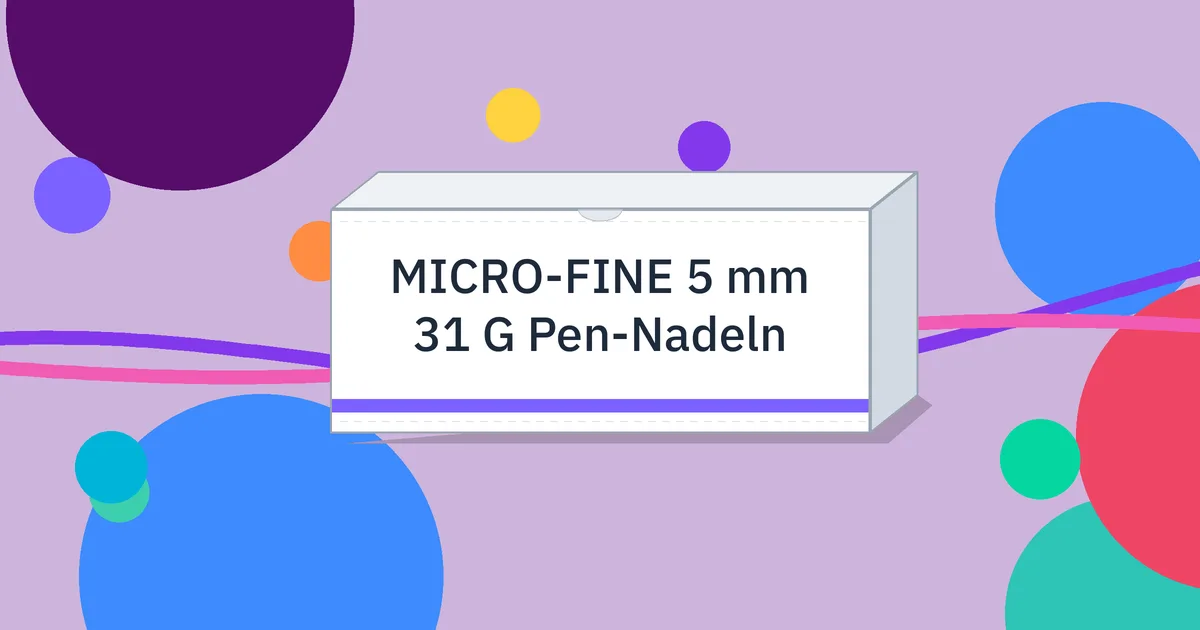 Symbolbild: Packung mit der Aufschrift MICRO-FINE 5 mm 31 G Pen-Nadeln (PZN 20922776) – Verfügbarkeit und Bezug in Apotheken in Frankfurt am Main