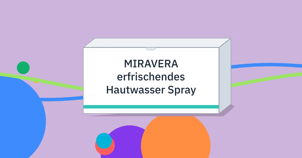 Symbolbild: Packung mit der Aufschrift MIRAVERA erfrischendes Hautwasser Spray (PZN 19946866) – Verfügbarkeit und Bezug in Apotheken in Frankfurt am Main